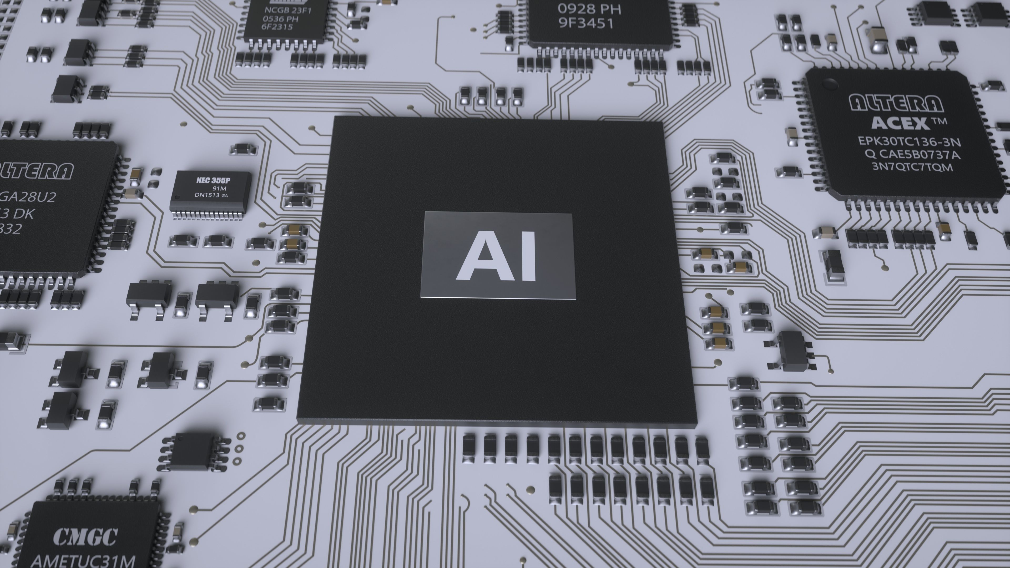 Electronic chip circuit board 3D model | CGTrader