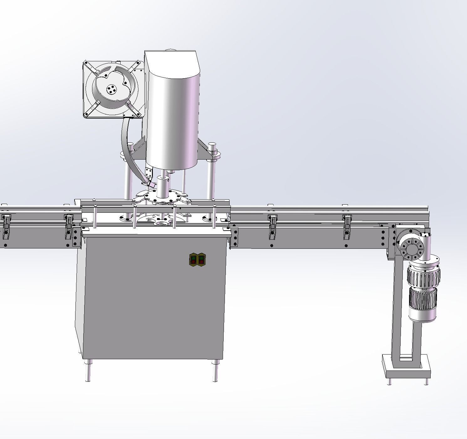 Liquid filling machine assembly line 3D model | CGTrader