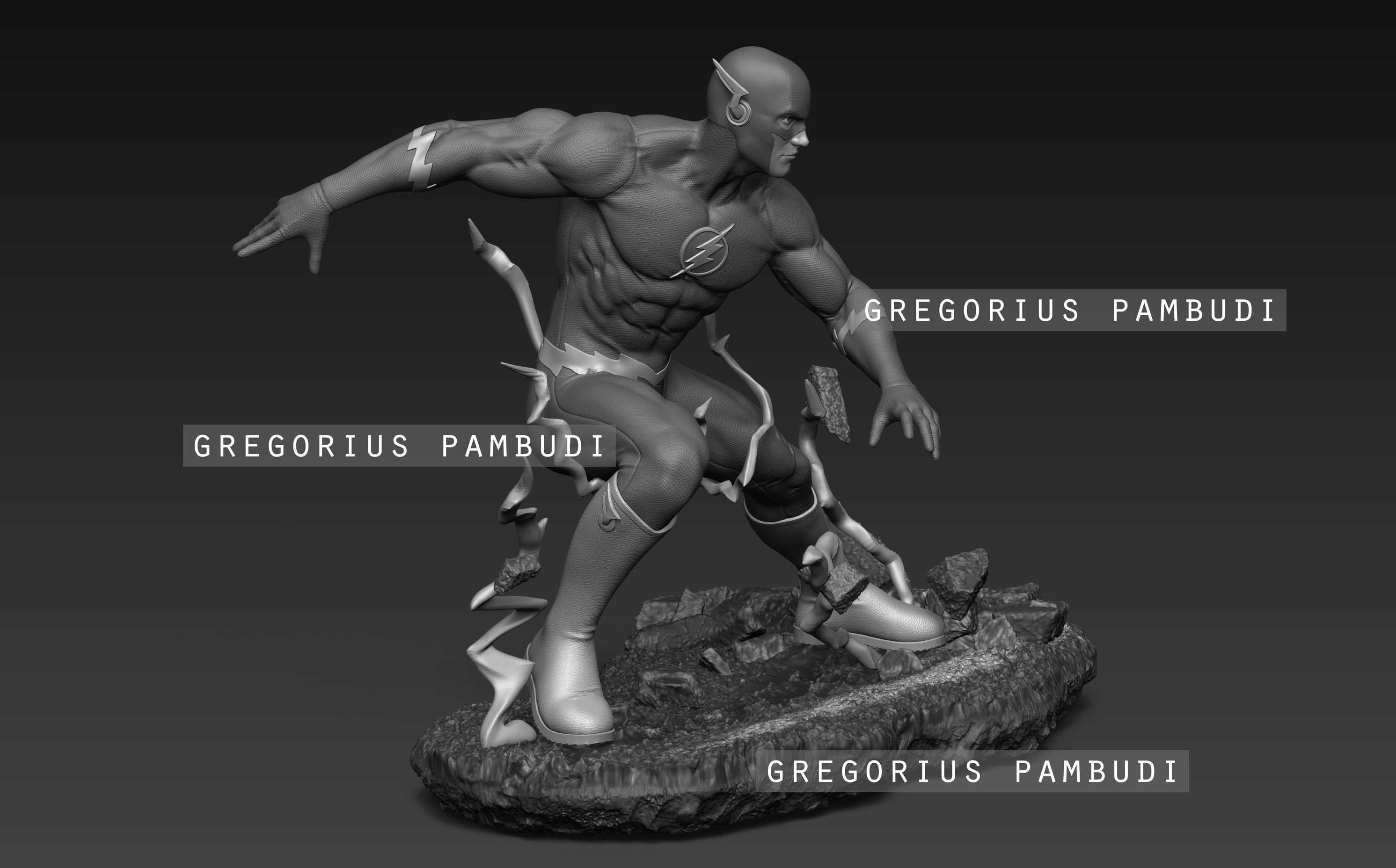 The Flash Fan Art Statue 3d Printable 3D model 3D printable | CGTrader