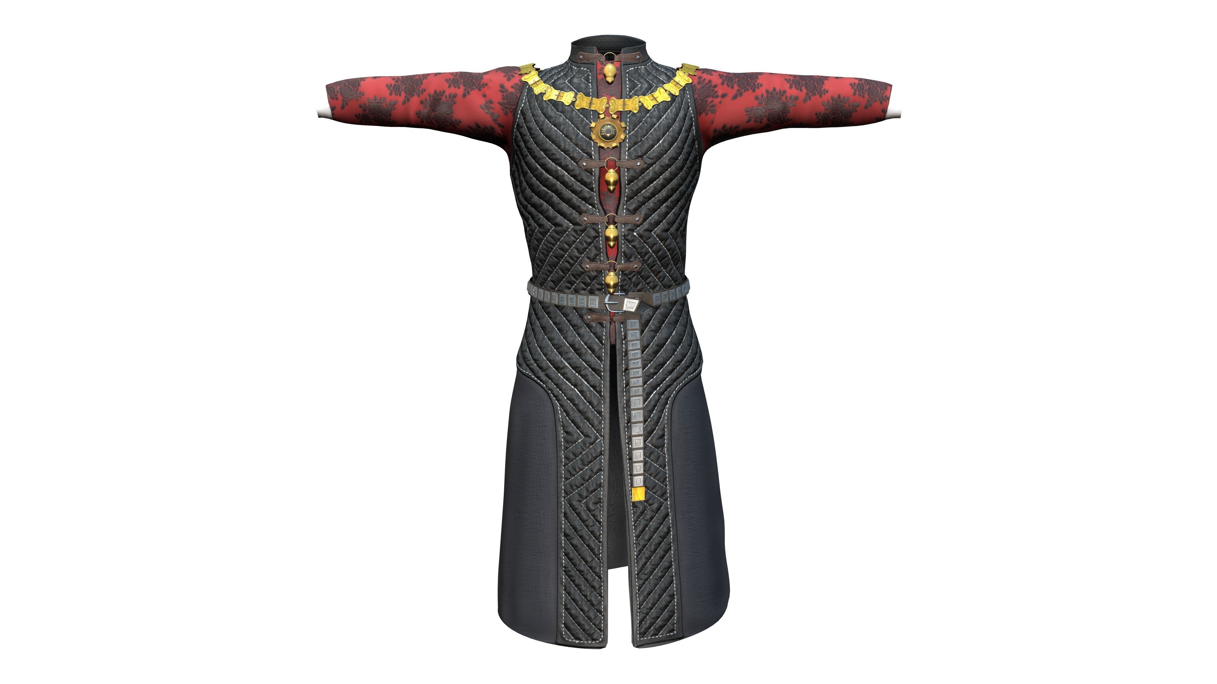 3D model Men Medieval Royal Coat Jacket VR / AR / low-poly | CGTrader