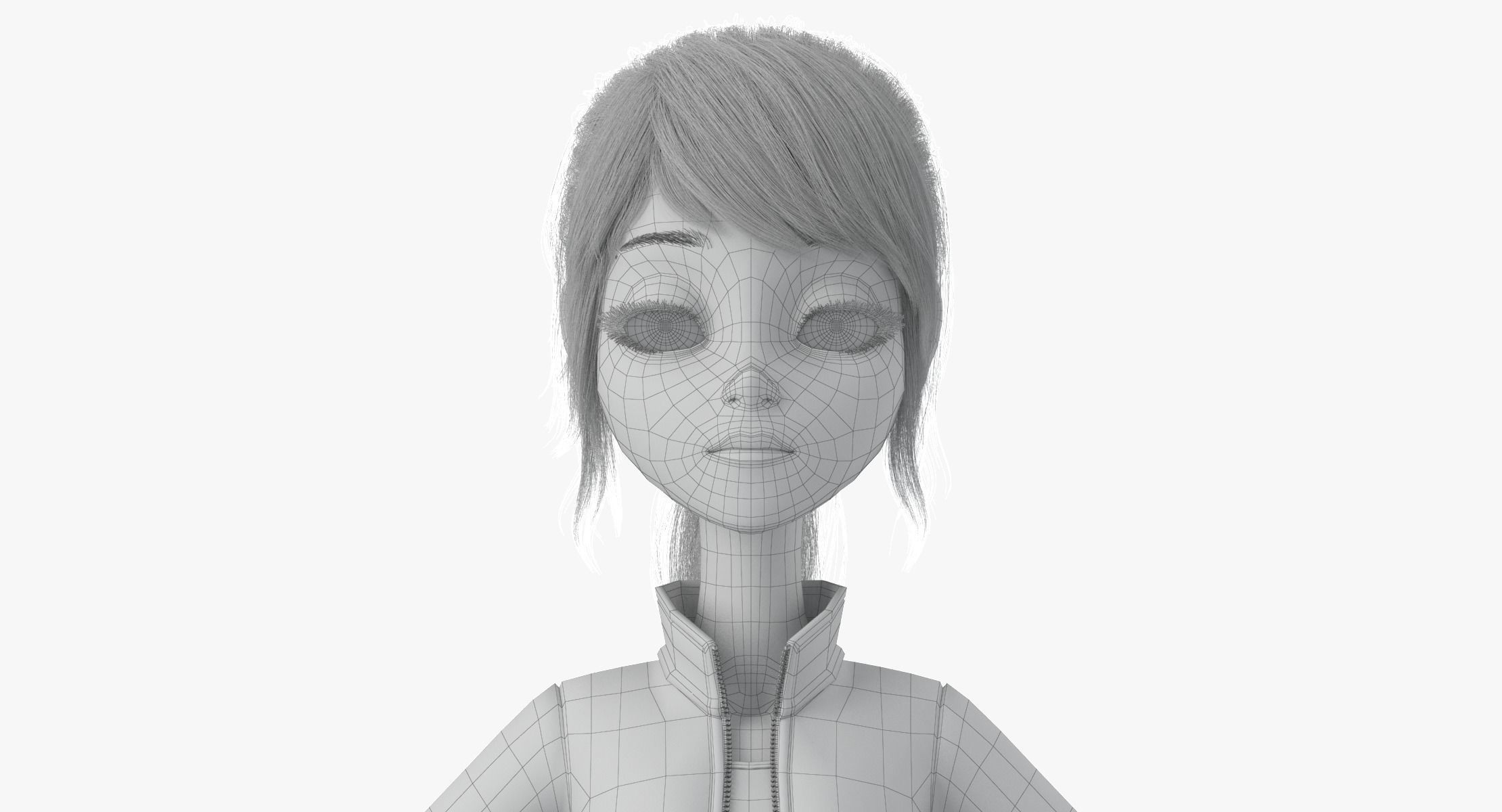 Cartoon Moto Girl Rigged 3D model rigged | CGTrader