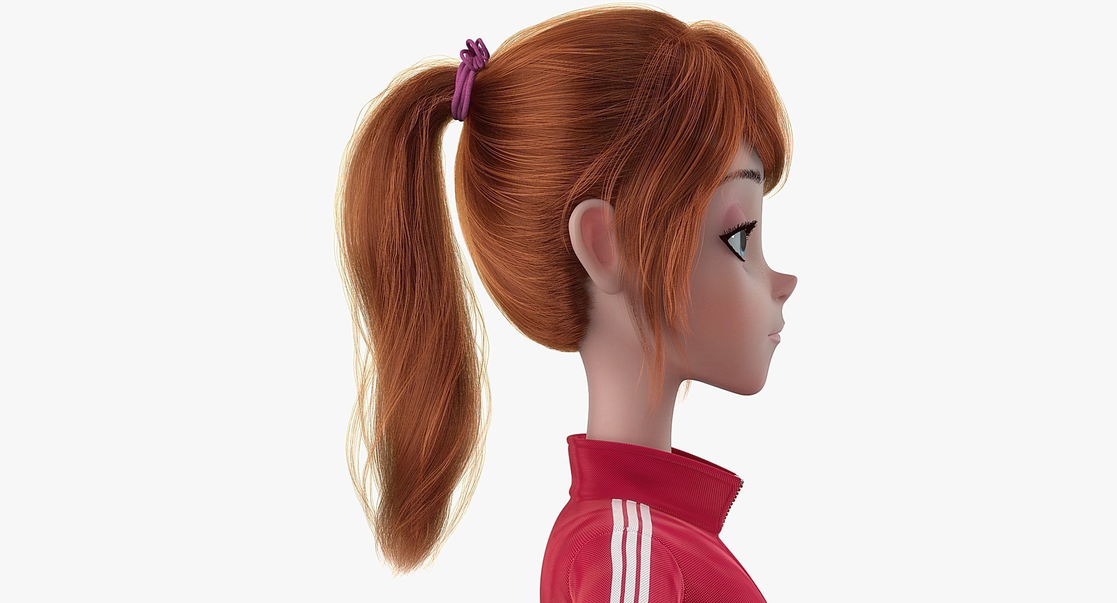 Cartoon Moto Girl Rigged 3D model rigged | CGTrader