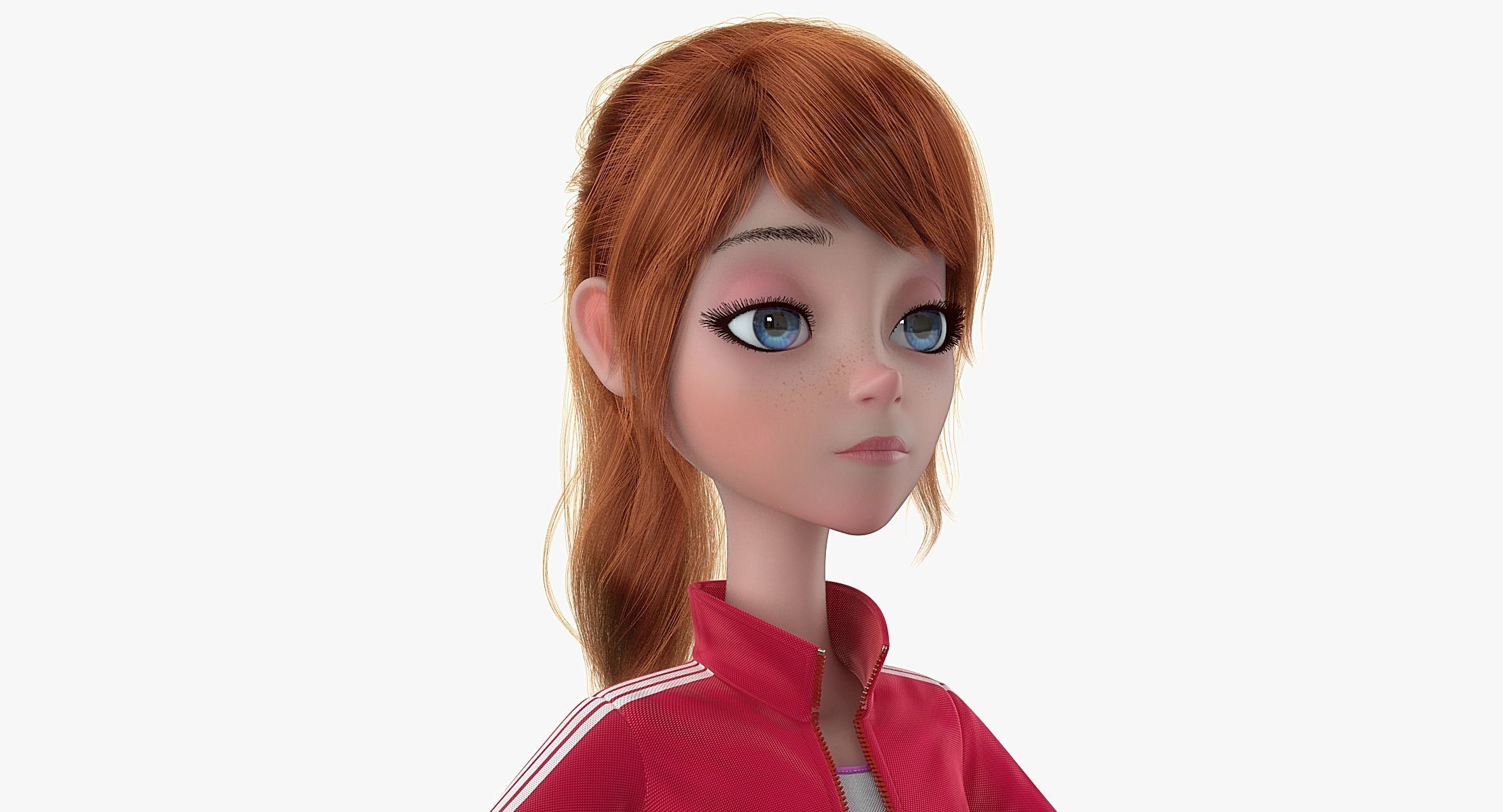 Cartoon Moto Girl Rigged 3D model rigged | CGTrader