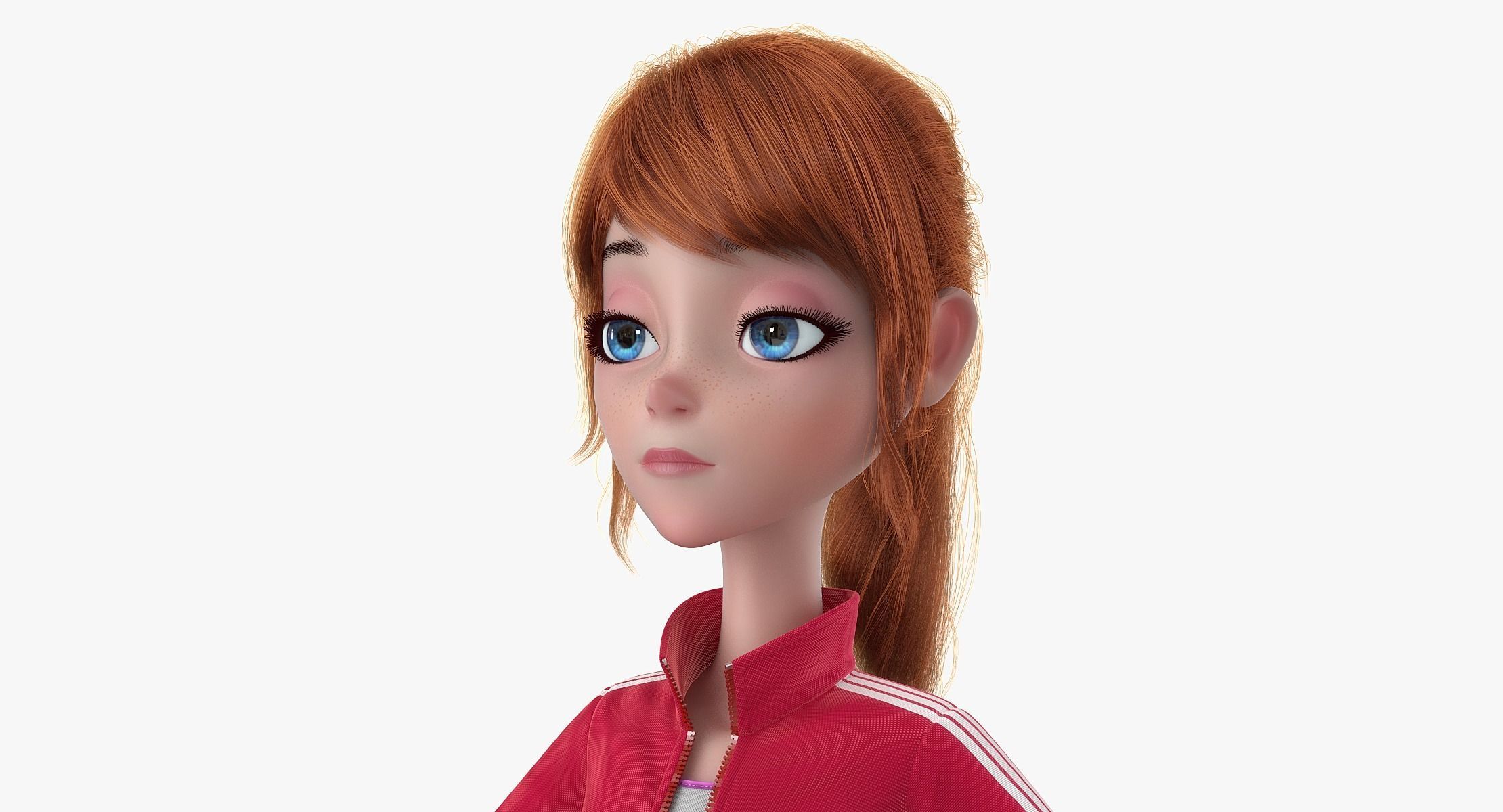 Cartoon Moto Girl Rigged 3D model rigged | CGTrader