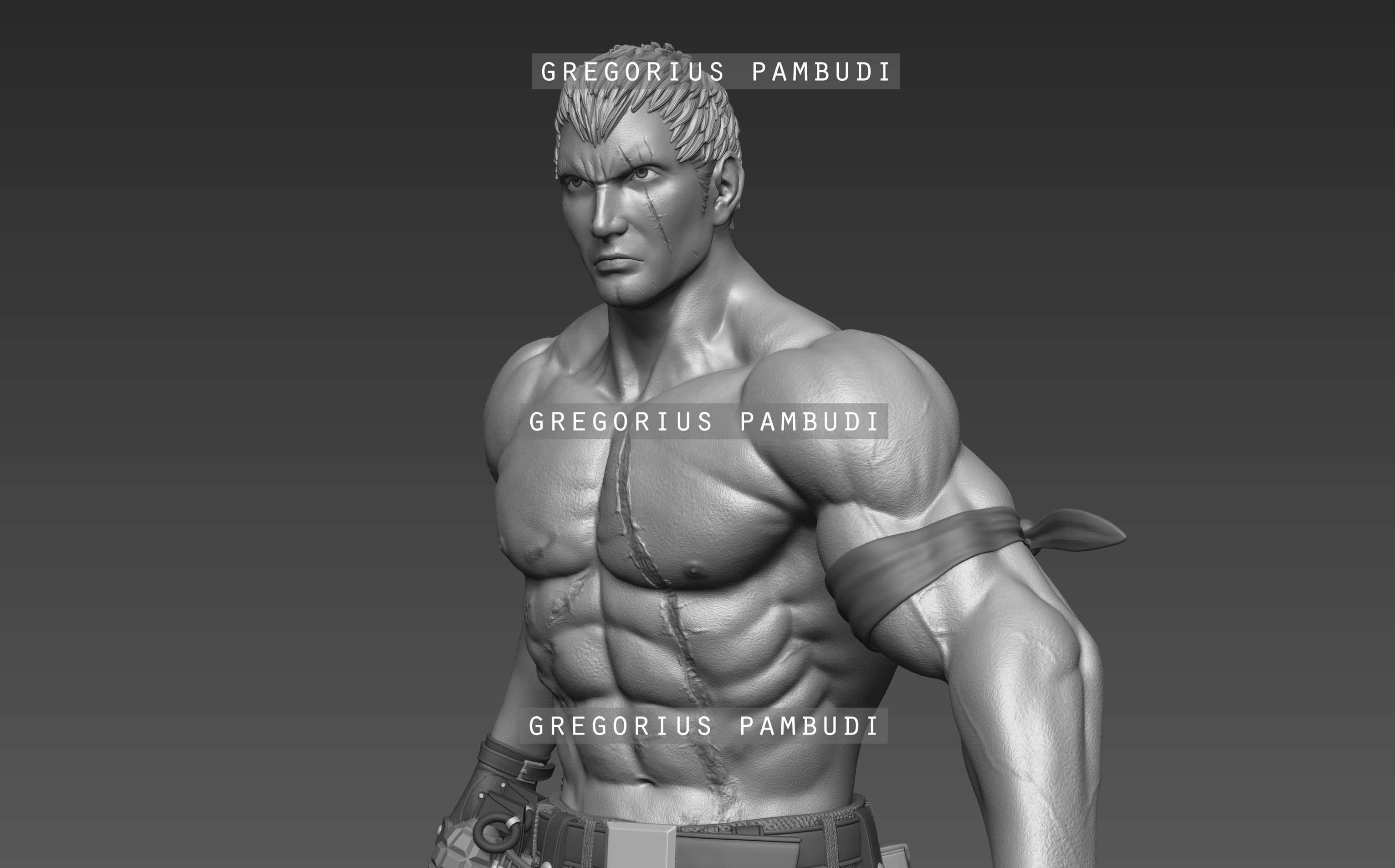 Tekken Bryan Fury Fan Art Statue 3d Printable 3D model 3D printable | CGTrader