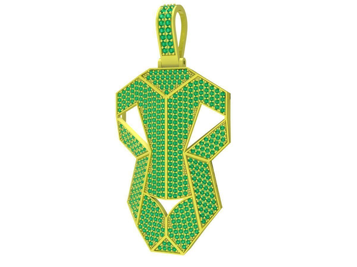 luxury diamond mask pendant 4210 3D model 3D printable | CGTrader