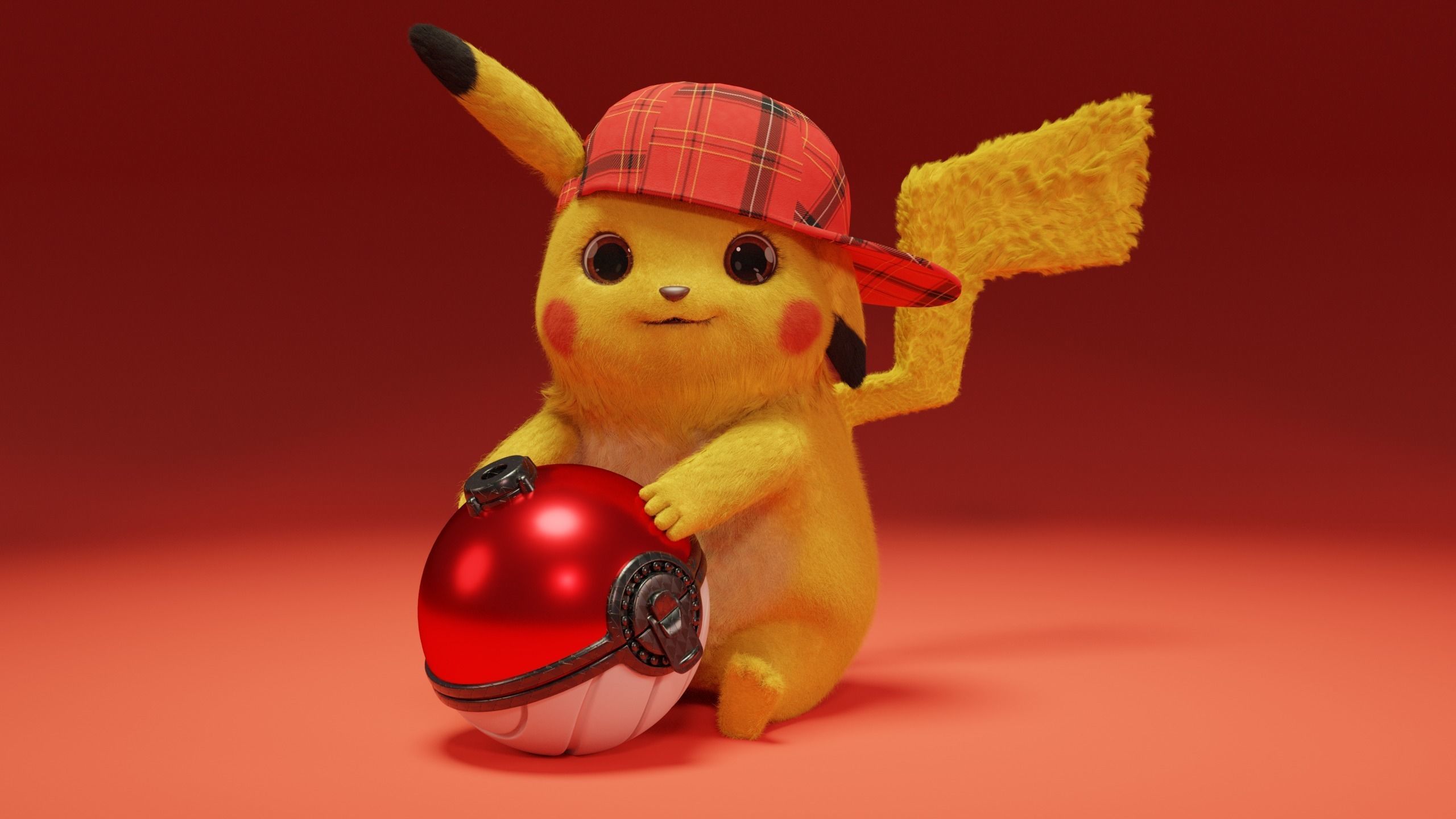 Pikachu with pokeball 3D model animated rigged | CGTrader
