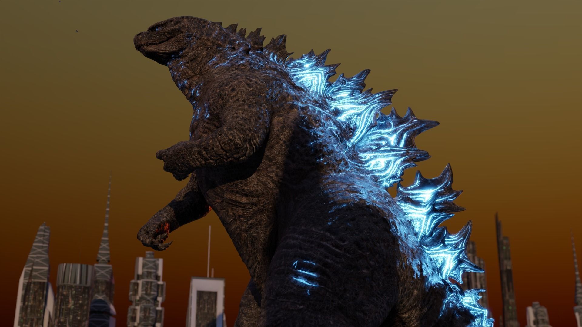 Godzilla Roar 3D model animated rigged | CGTrader