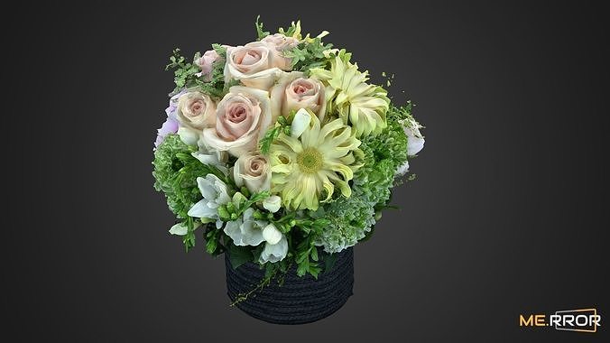 3D model Flower Basket Bouquet VR / AR / low-poly | CGTrader