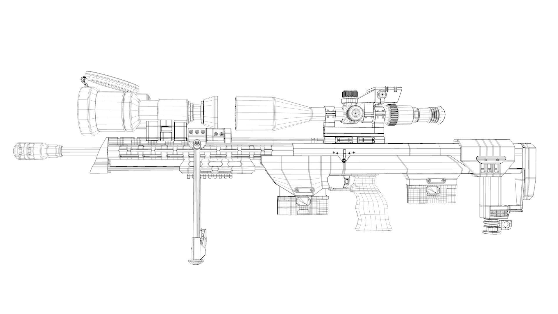 Sniper Rifle DSR-50 3D model | CGTrader