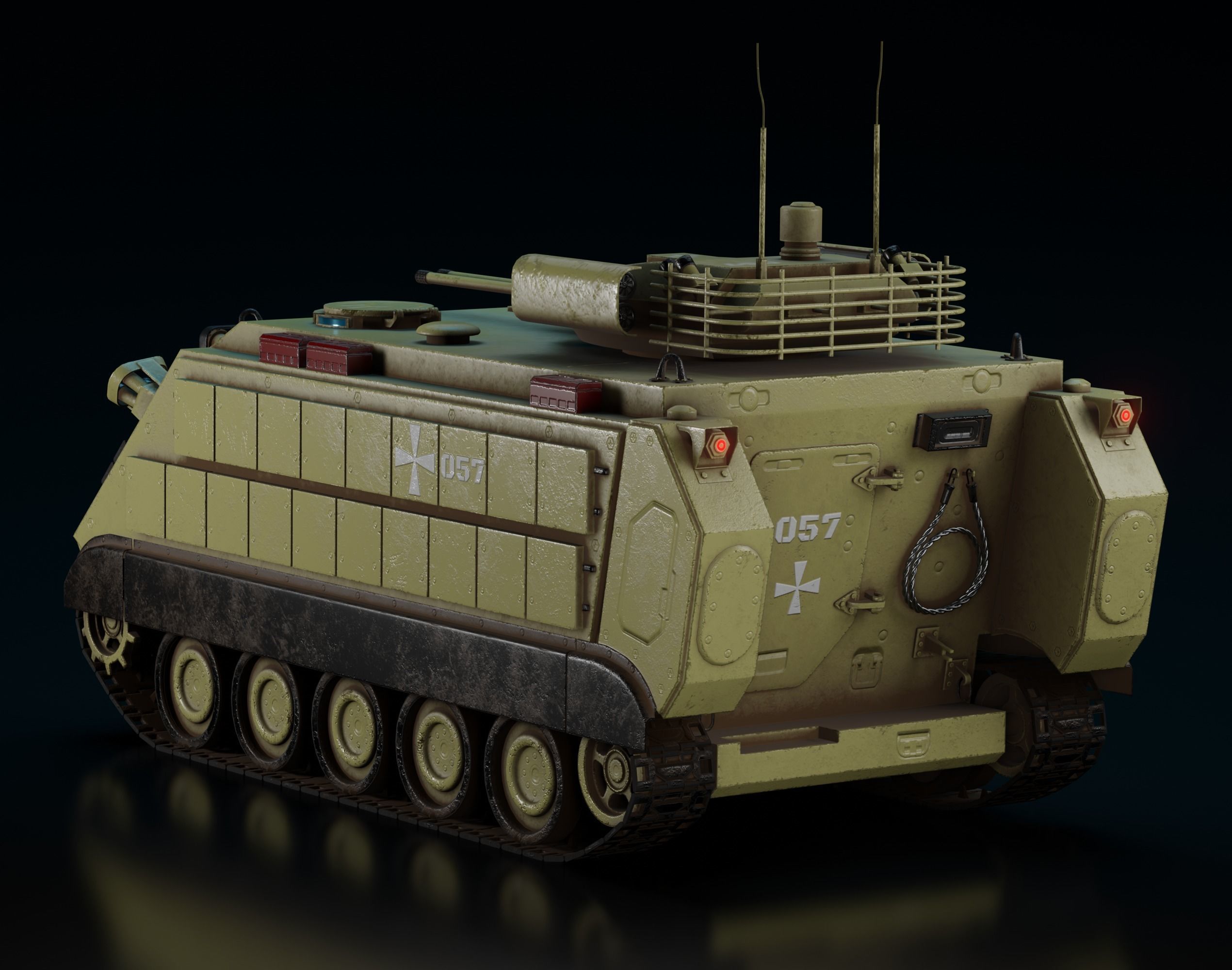 3D model M113 Modernized Tank - Armored personnel carrier VR / AR / low ...