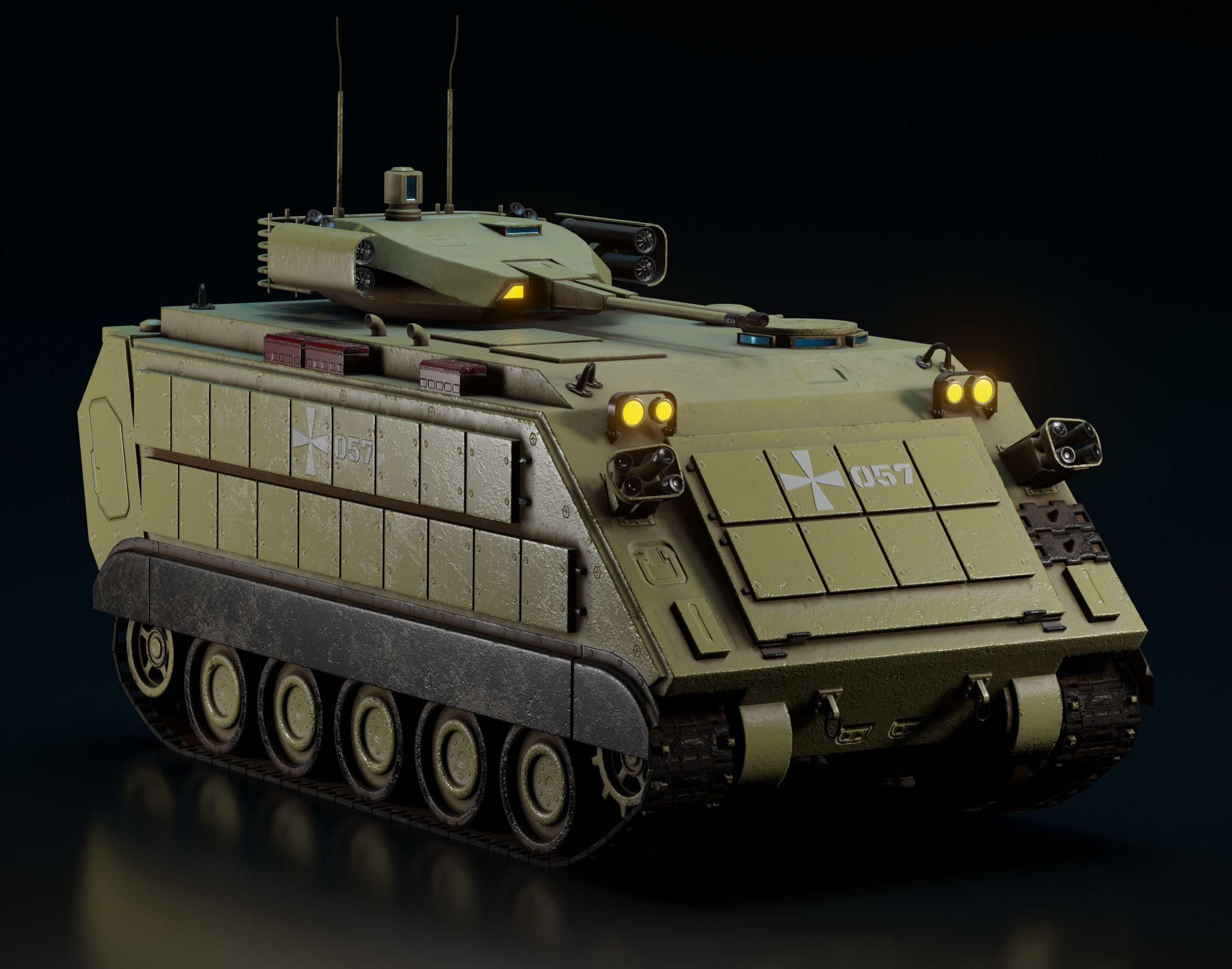 3D model M113 Modernized Tank - Armored personnel carrier VR / AR / low-poly | CGTrader