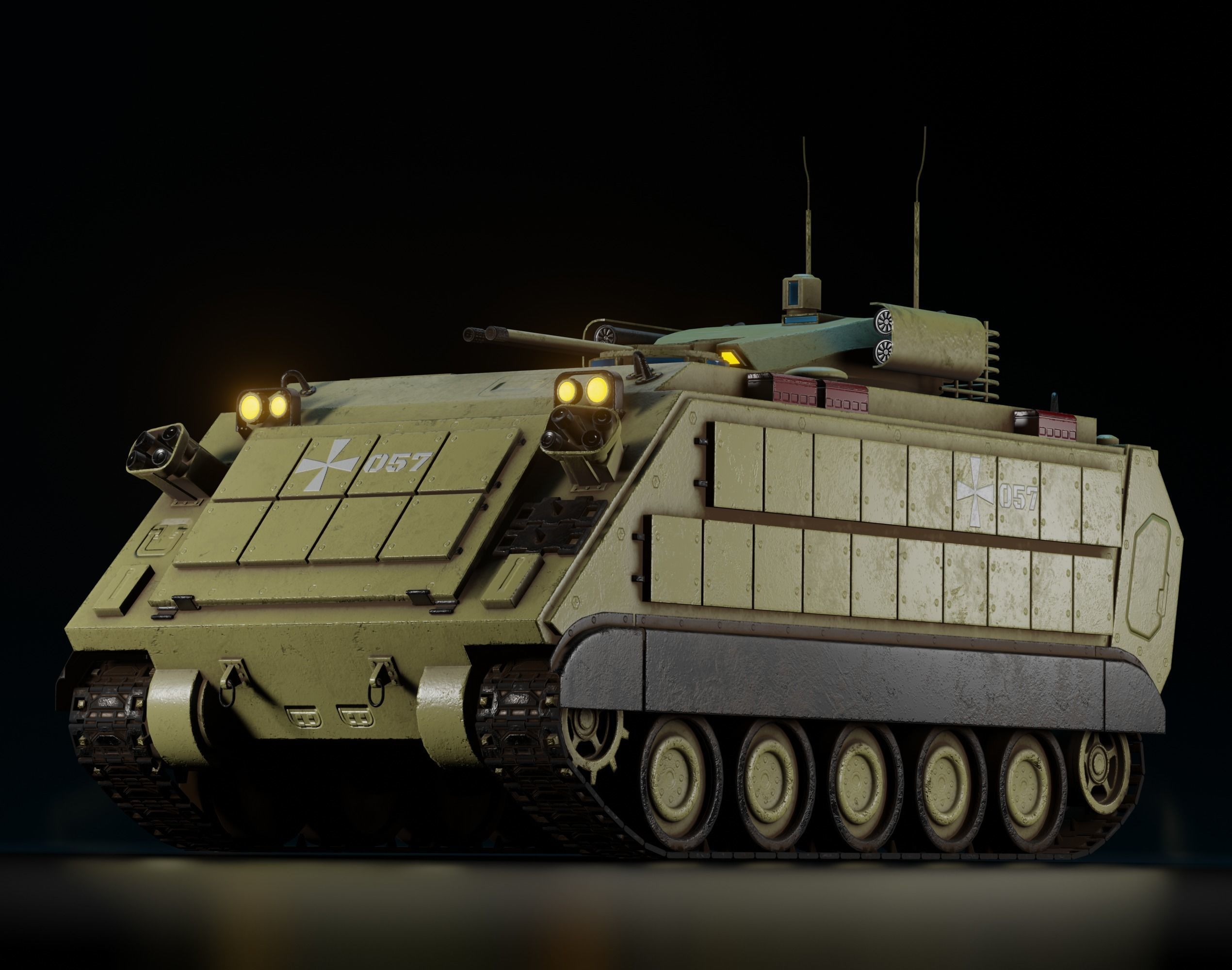 3D model M113 Modernized Tank - Armored personnel carrier VR / AR / low-poly | CGTrader