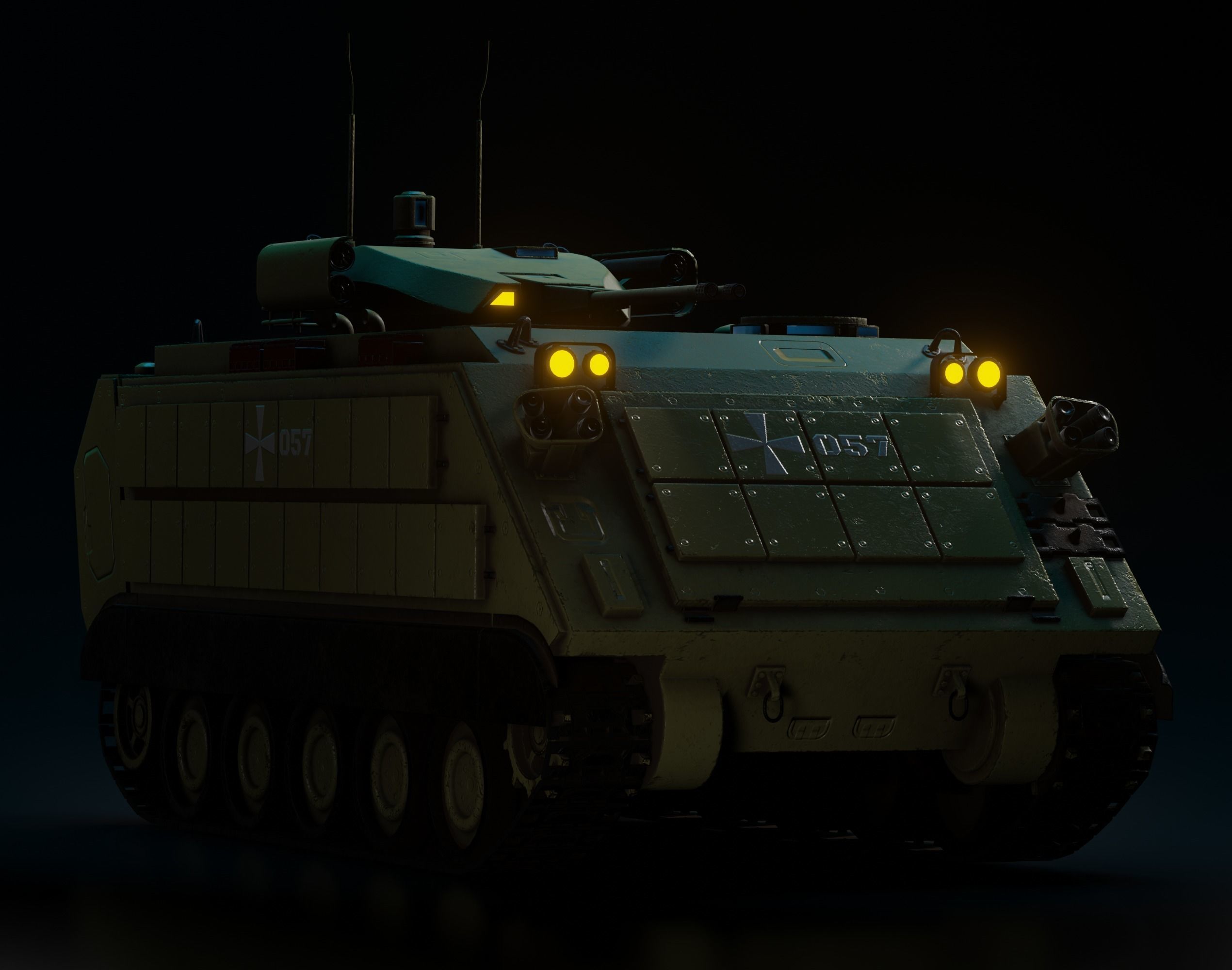 3D model M113 Modernized Tank - Armored personnel carrier VR / AR / low ...