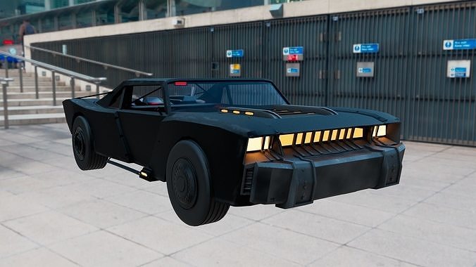 The Batman 2022 batmobile iwth lights 3D model | CGTrader