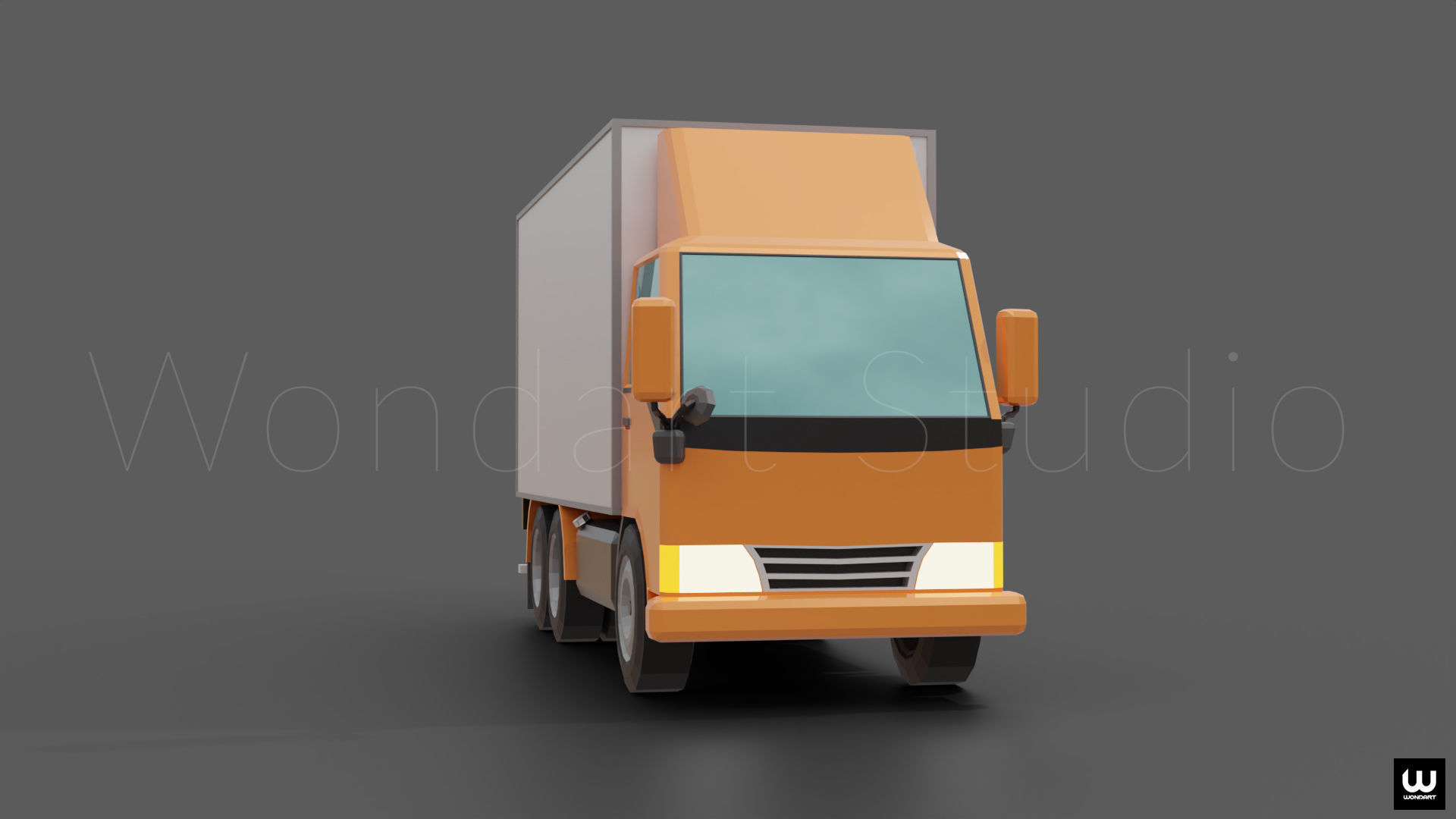 3D model Concept Cartoon Lorry Truck VR / AR / low-poly | CGTrader