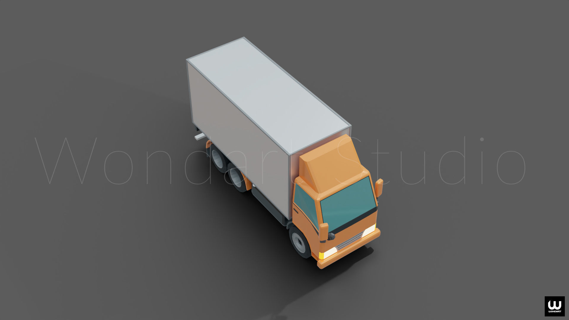 3D model Concept Cartoon Lorry Truck VR / AR / low-poly | CGTrader