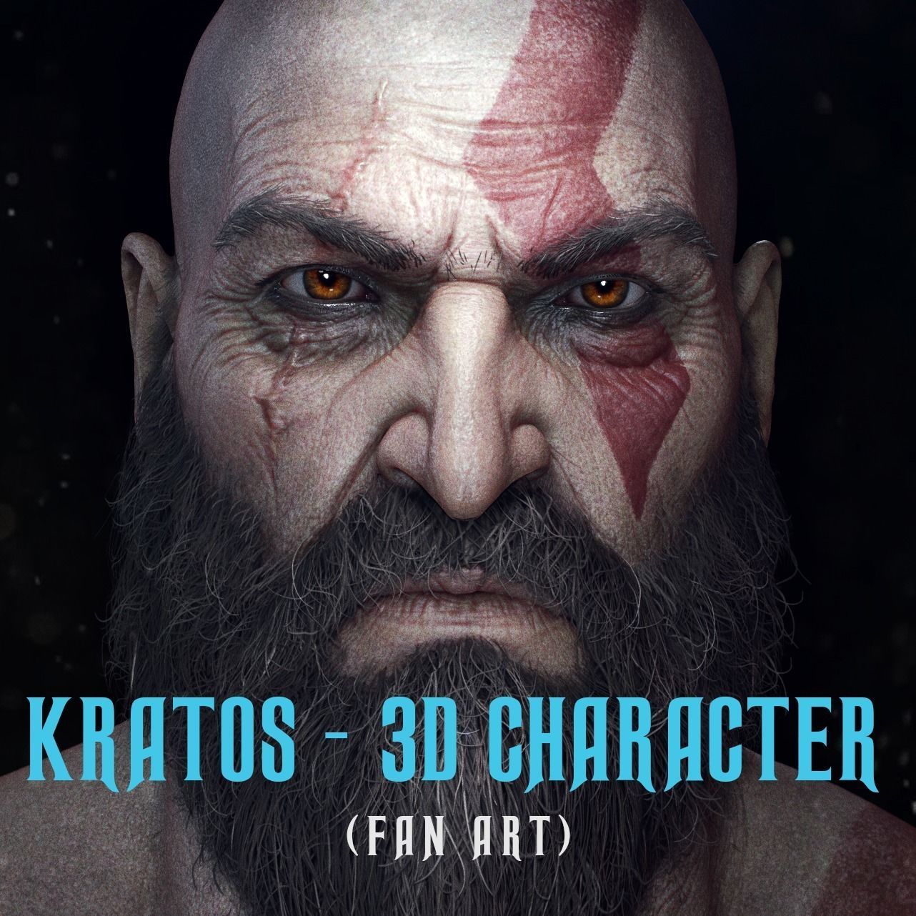3D model Kratos - God of War - Fan Art 3d model VR / AR / low-poly ...