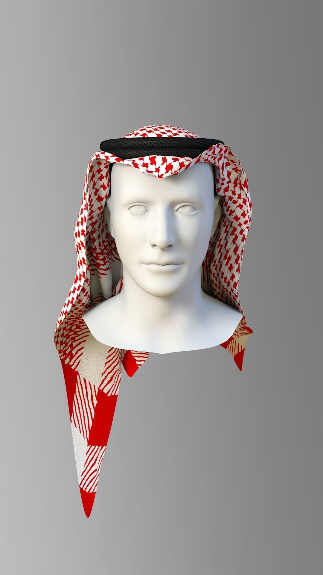 Saudi Shemagh 3D model | CGTrader
