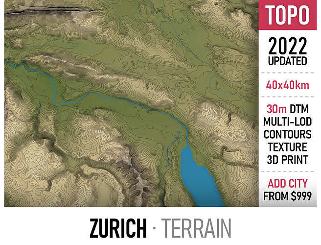 3D model Zurich VR / AR / low-poly | CGTrader