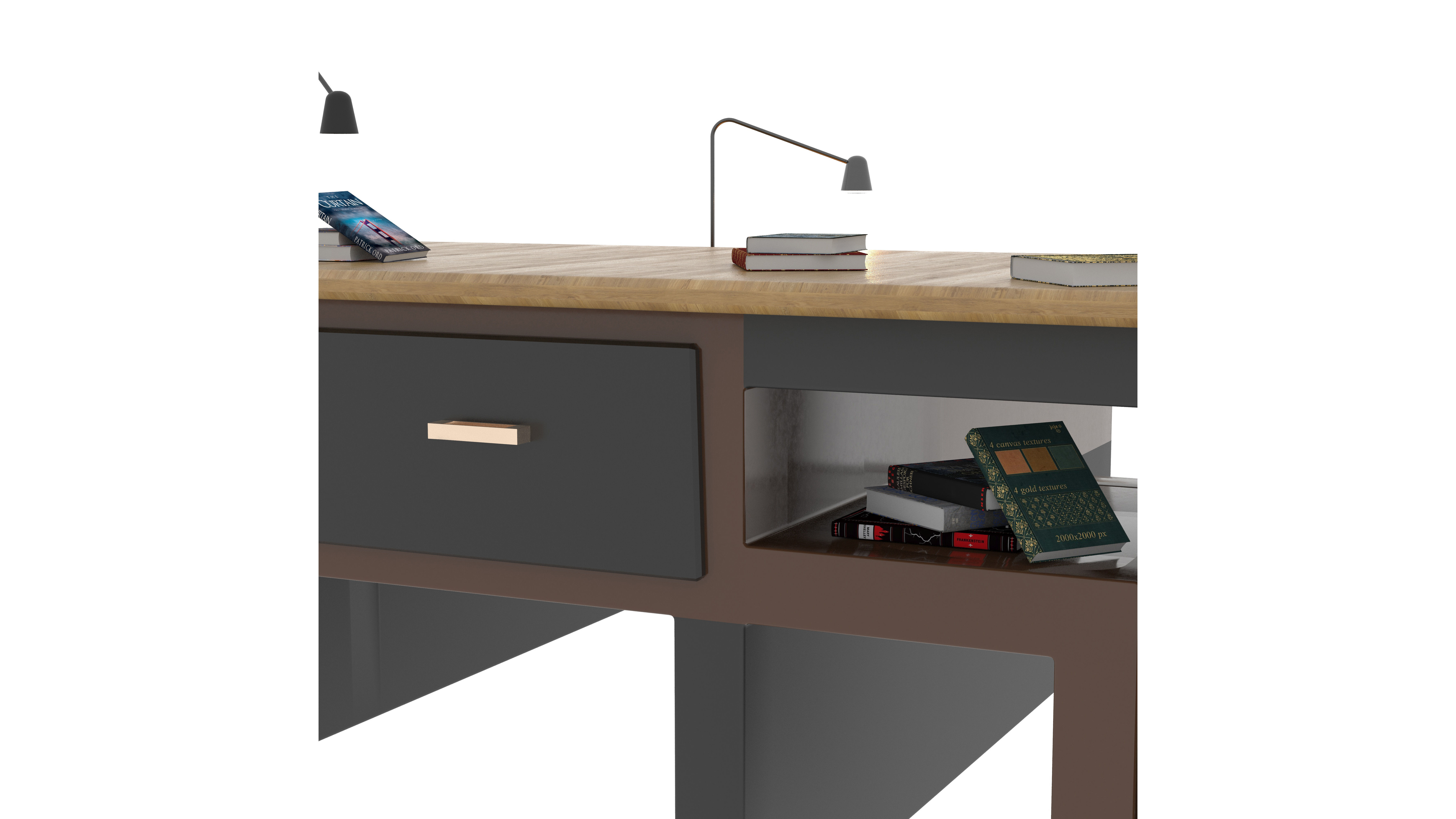Office or library desk 3D model | CGTrader