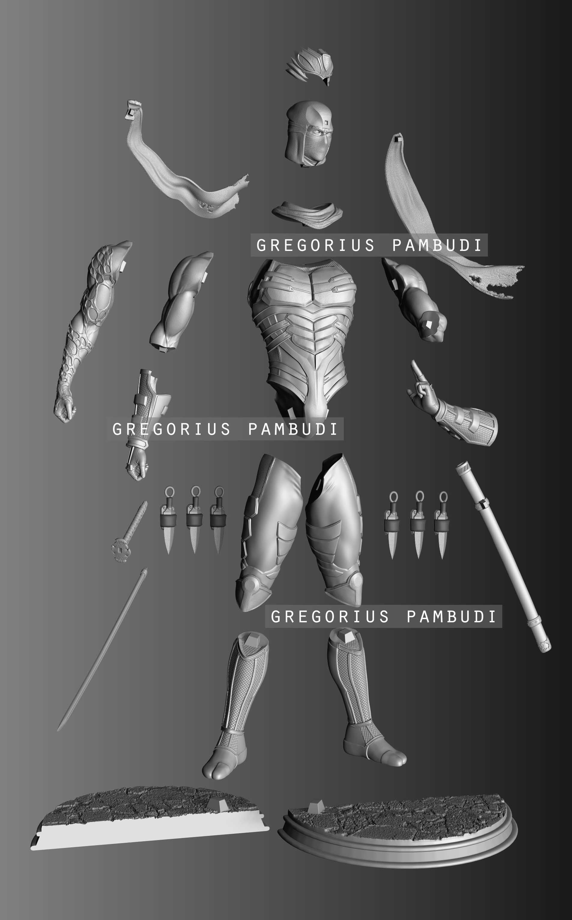 Ryu Hayabusa Ninja Gaiden Fan Art Statue 3d Printable 3D model 3D ...