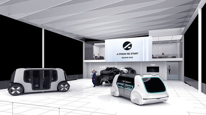 auto booth 3D model | CGTrader