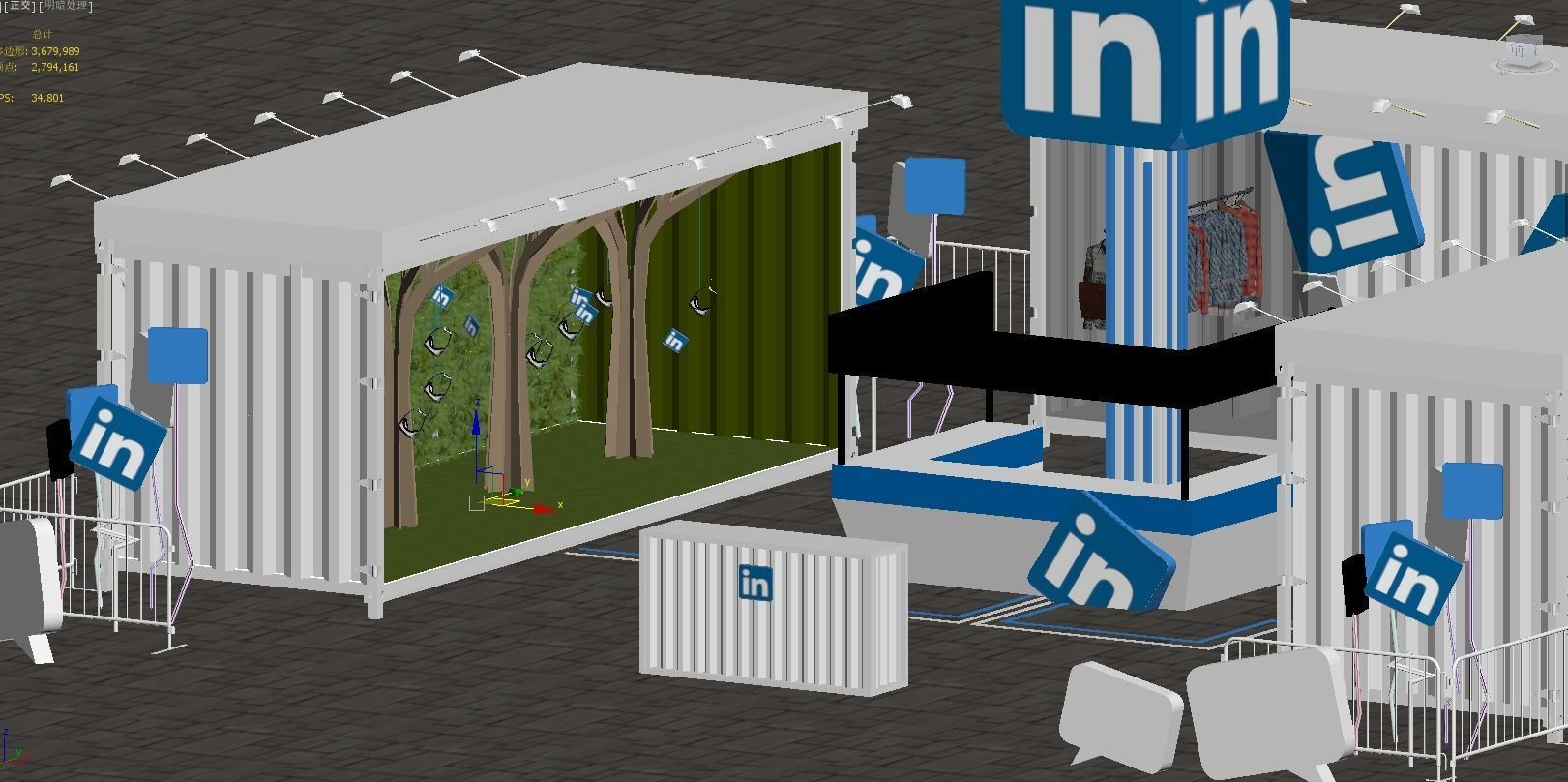 container booth 3D model | CGTrader