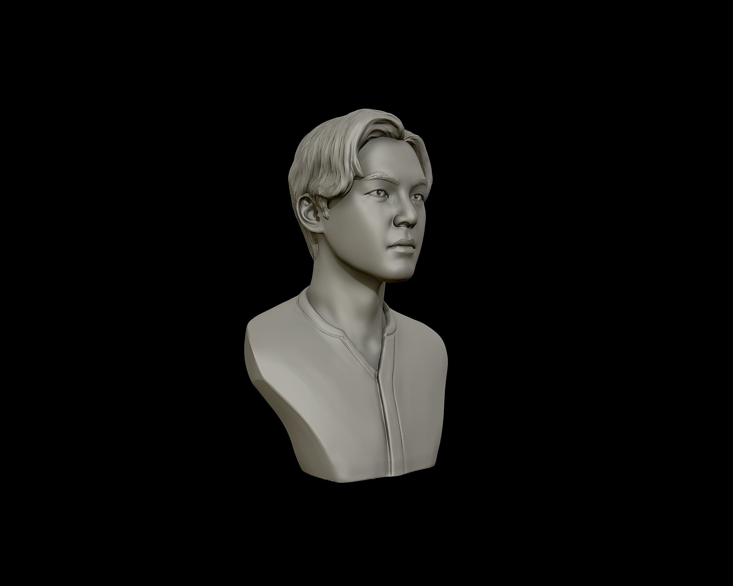BTS member V bust 3D model 3D printable | CGTrader