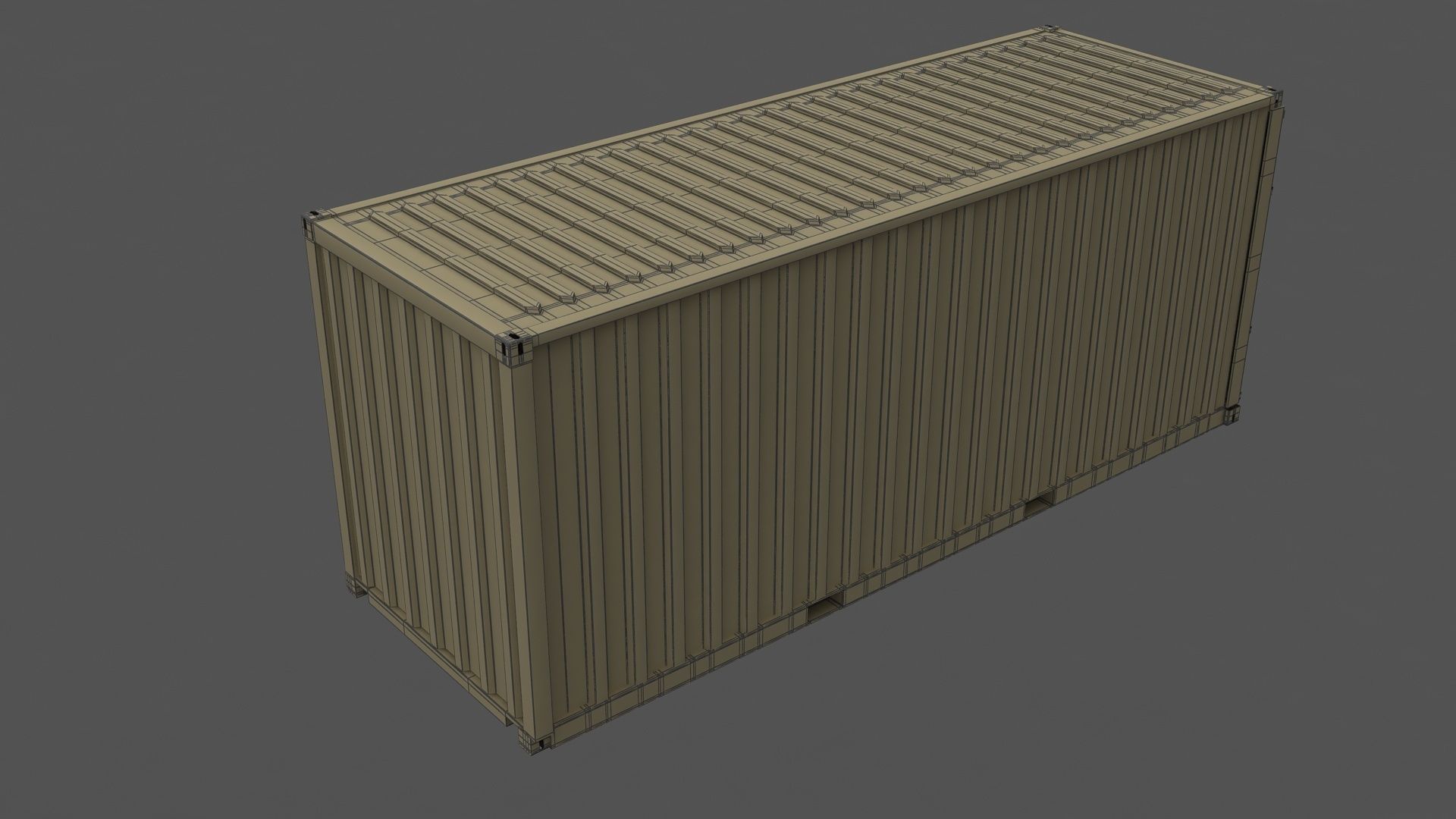20 ft ISO Container White 3D model | CGTrader
