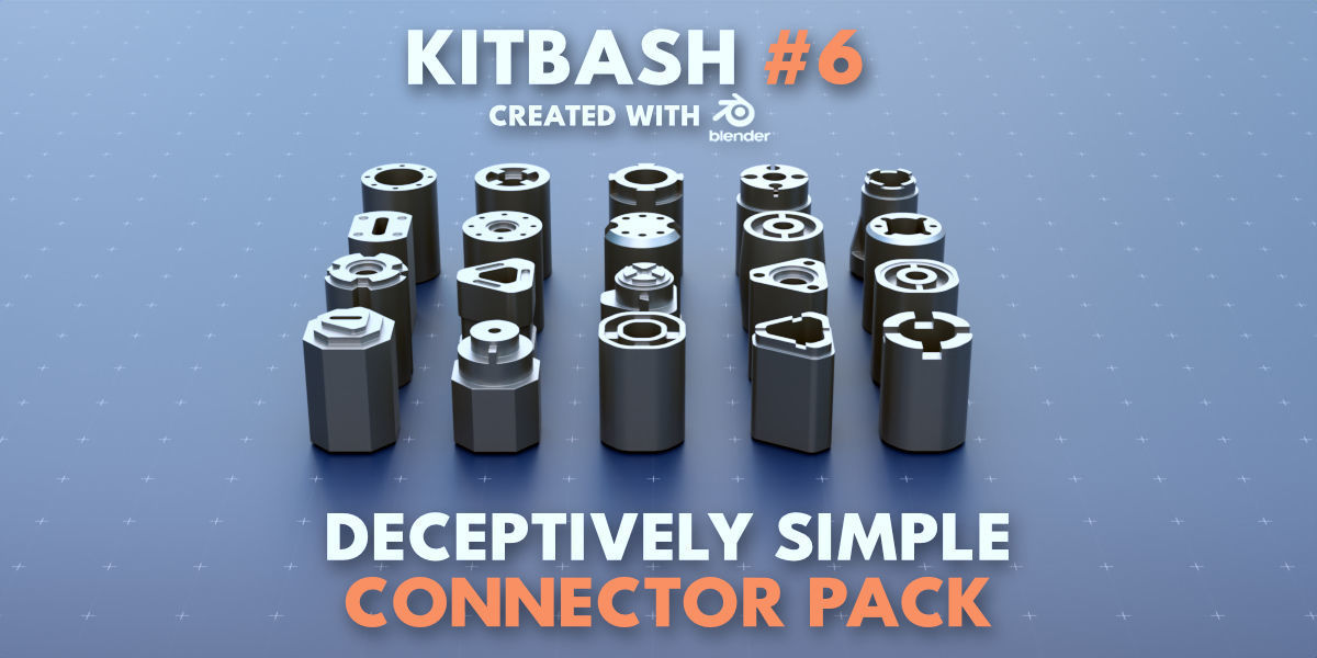 Simple Connector Kitbash Pack 6 3D model | CGTrader