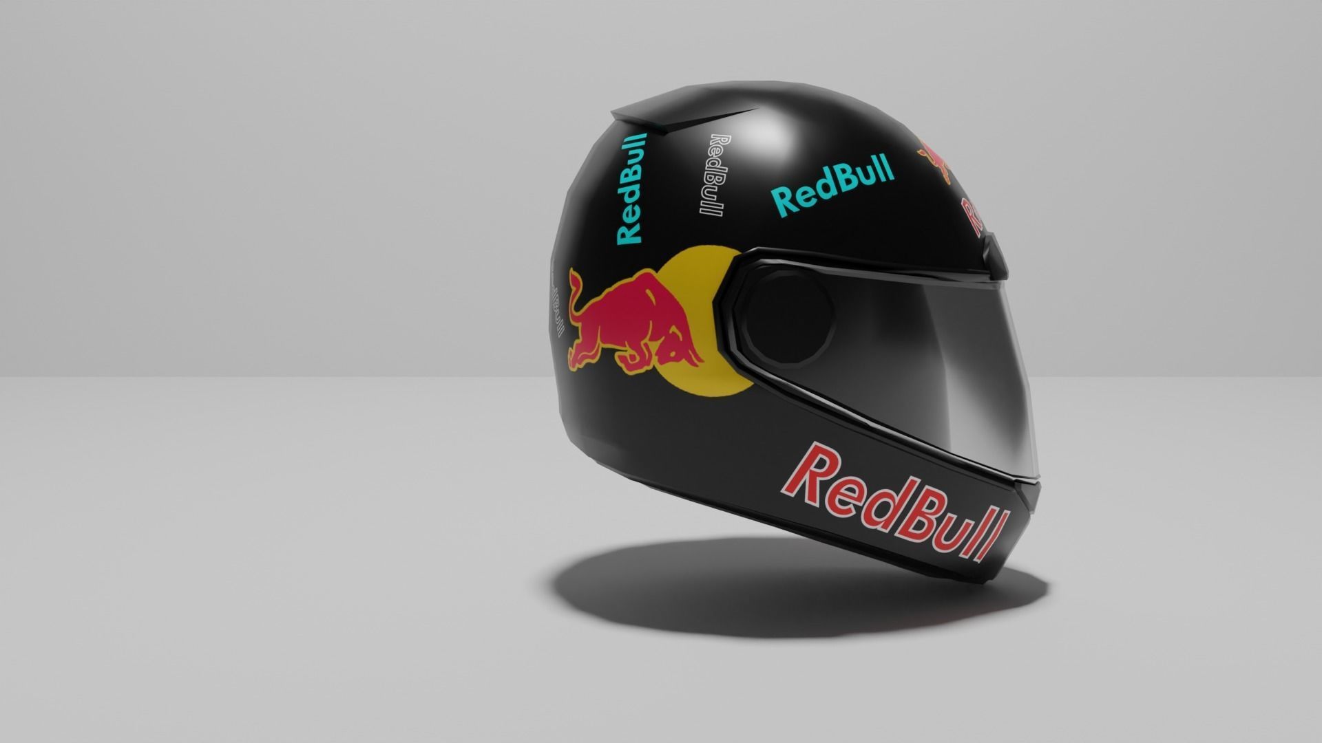 3D model Red bull Helmet VR / AR / low-poly | CGTrader