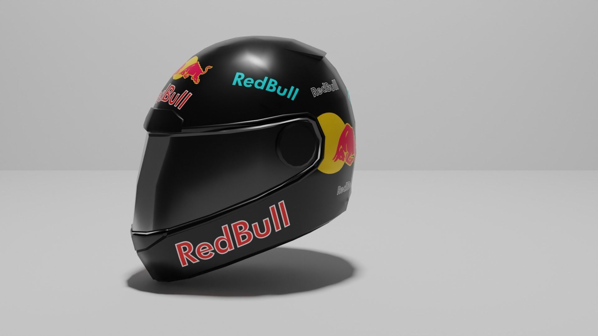 3D model Red bull Helmet VR / AR / low-poly | CGTrader