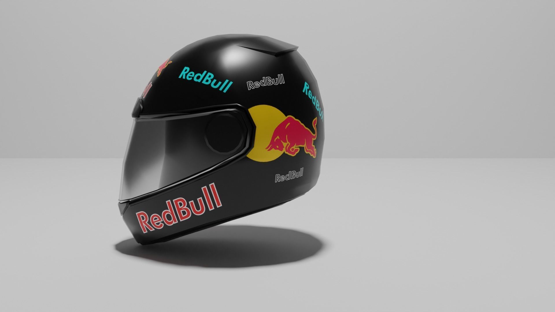 3D model Red bull Helmet VR / AR / low-poly | CGTrader
