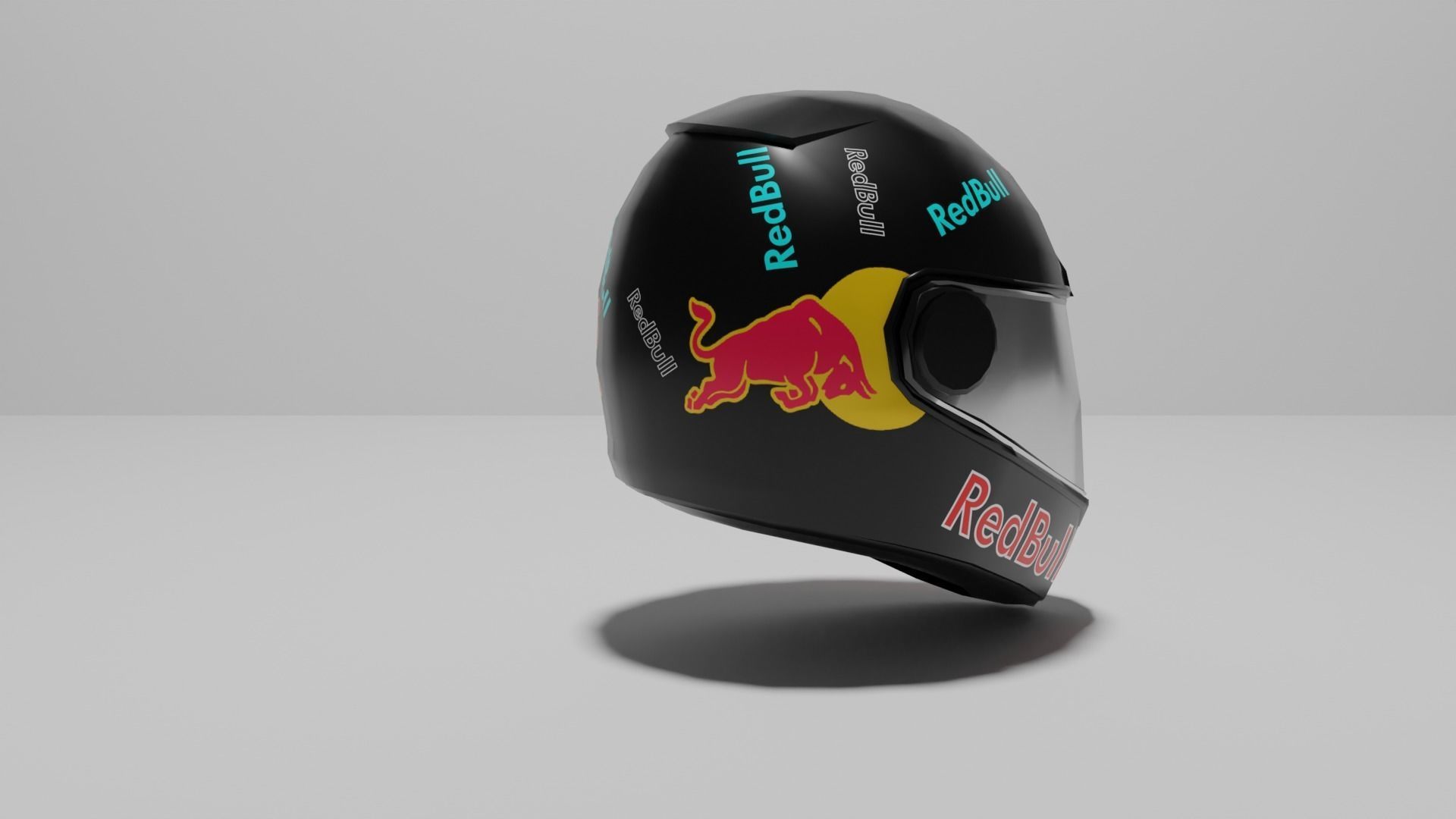 3D model Red bull Helmet VR / AR / low-poly | CGTrader