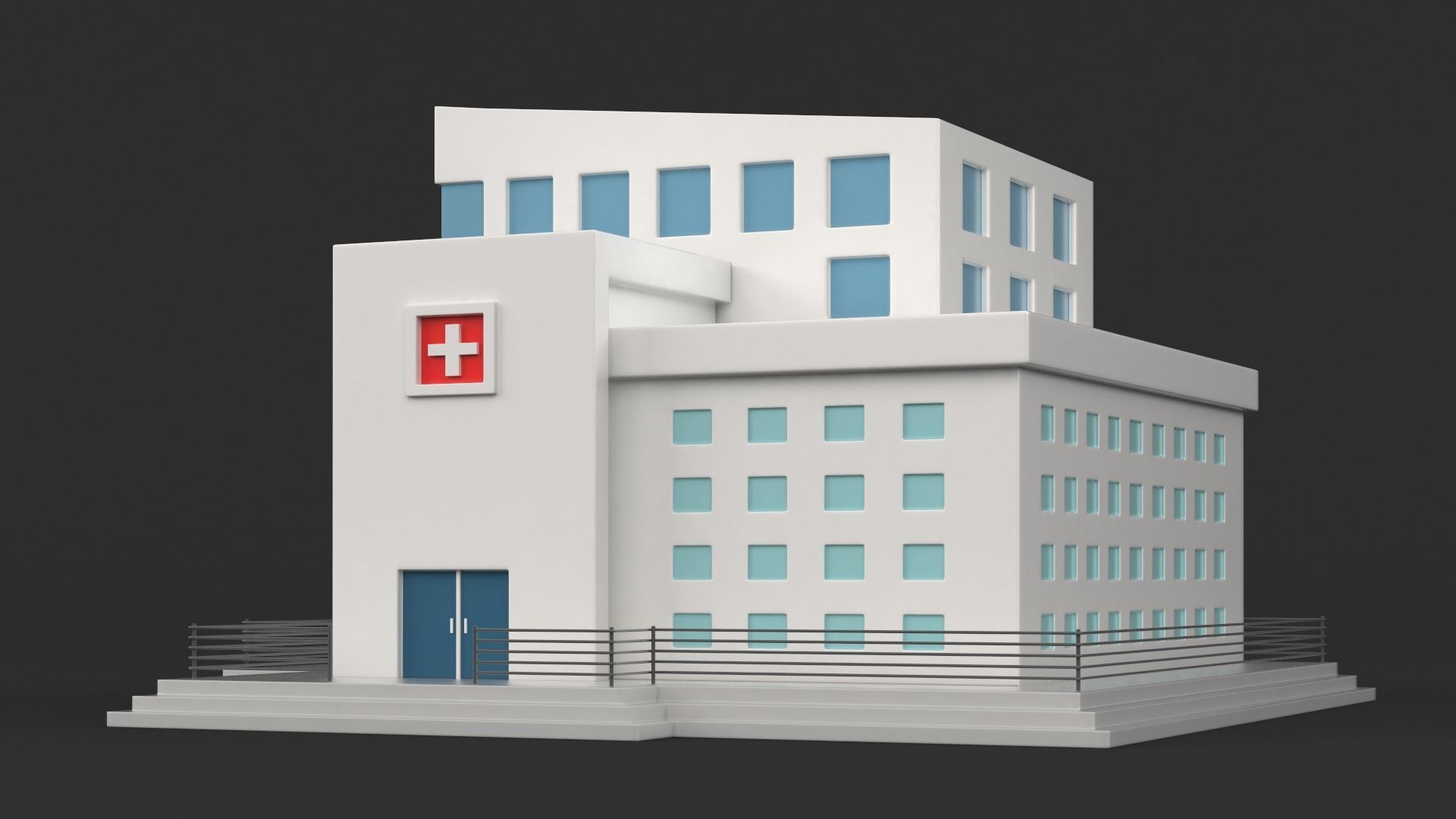 Cartoon Hospital 3D model | CGTrader