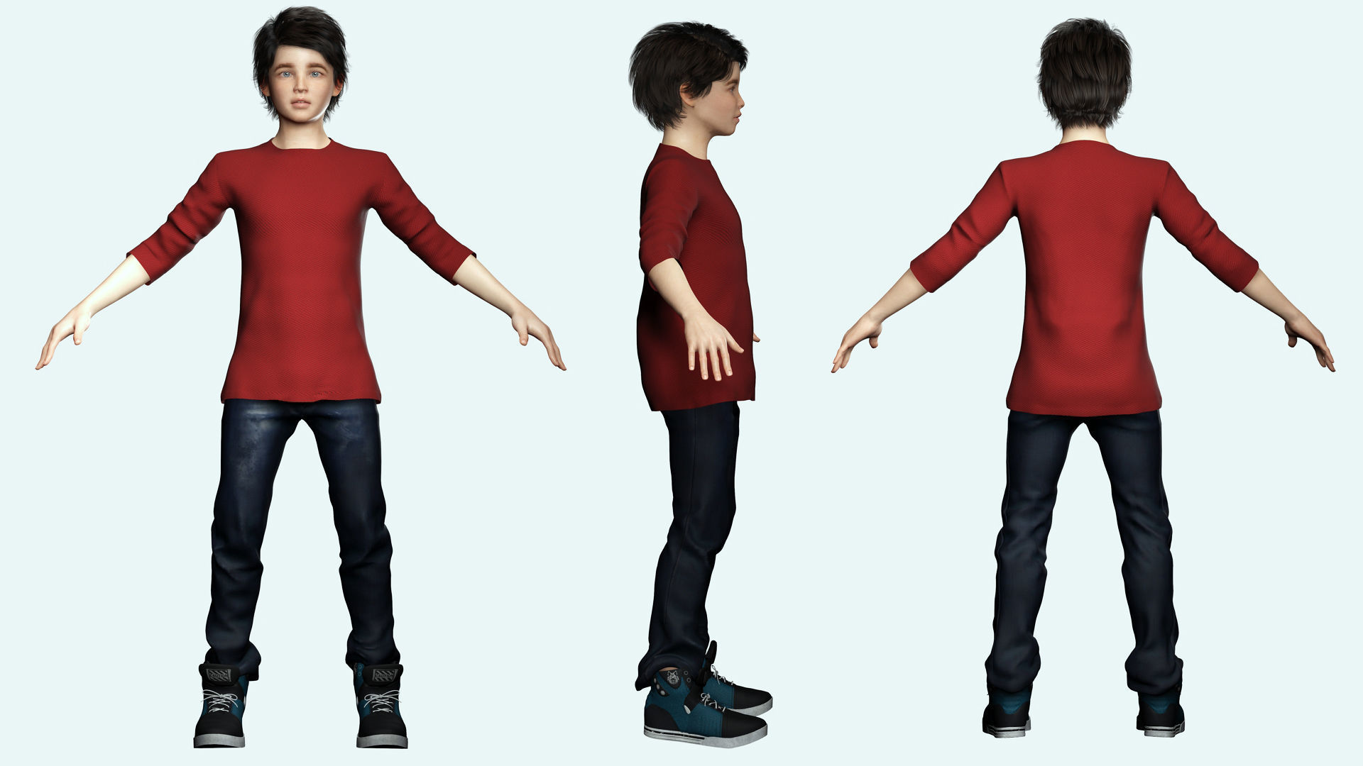 3D model Realistic Boy Child VR / AR / low-poly | CGTrader