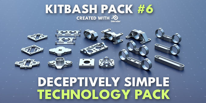 Simple Technology Kitbash Pack 6 3D model | CGTrader