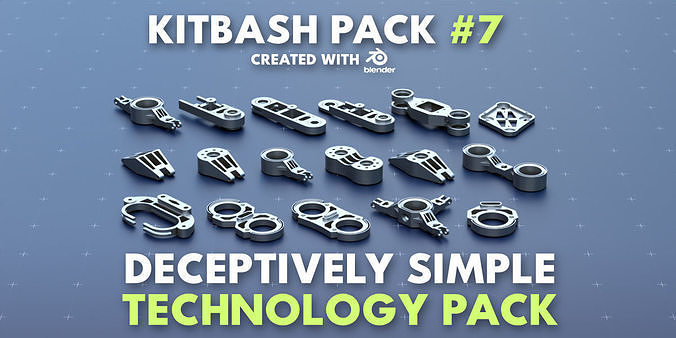 Simple Technology Kitbash Pack 7 3D model | CGTrader