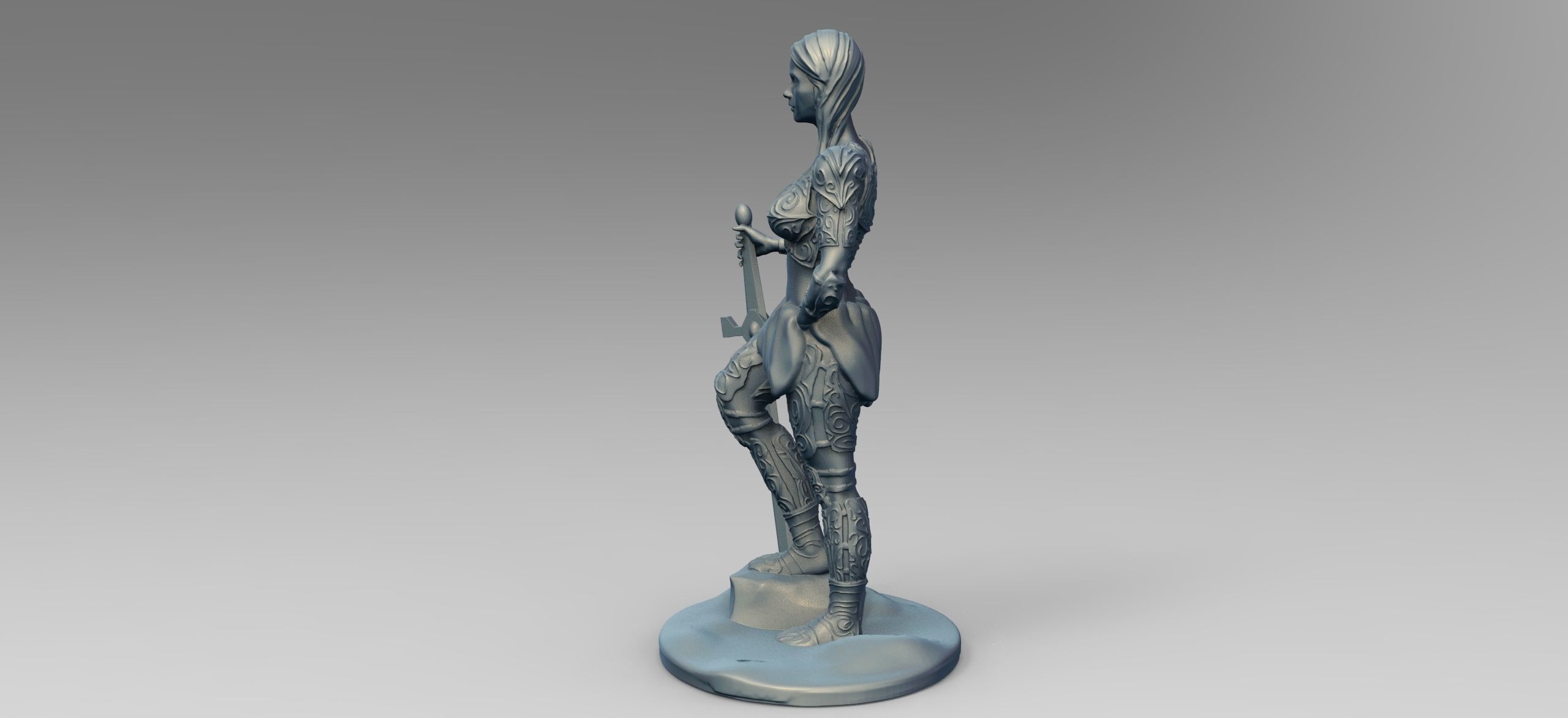 Femail Knight - 3D Print 3D model 3D printable | CGTrader