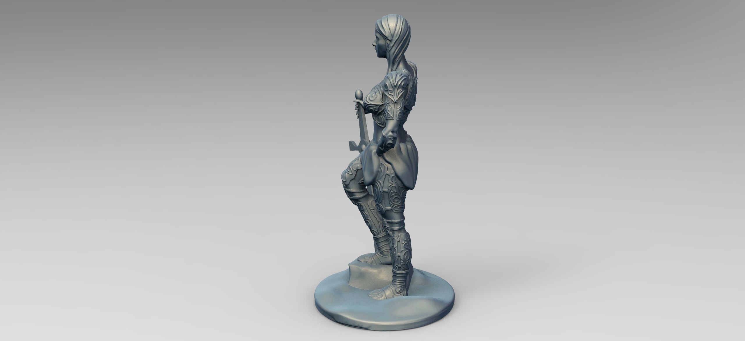 Femail Knight - 3D Print 3D model 3D printable | CGTrader
