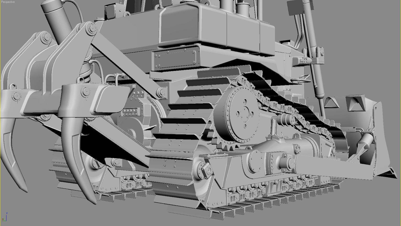 Crawler Dozer D6R 3D model | CGTrader