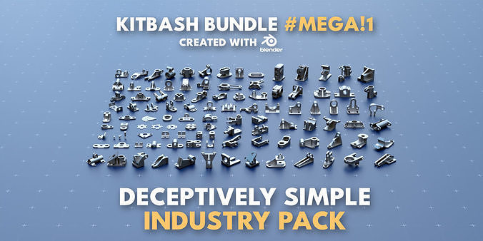 Simple Industry Kitbash Bundle Mega 3D model | CGTrader