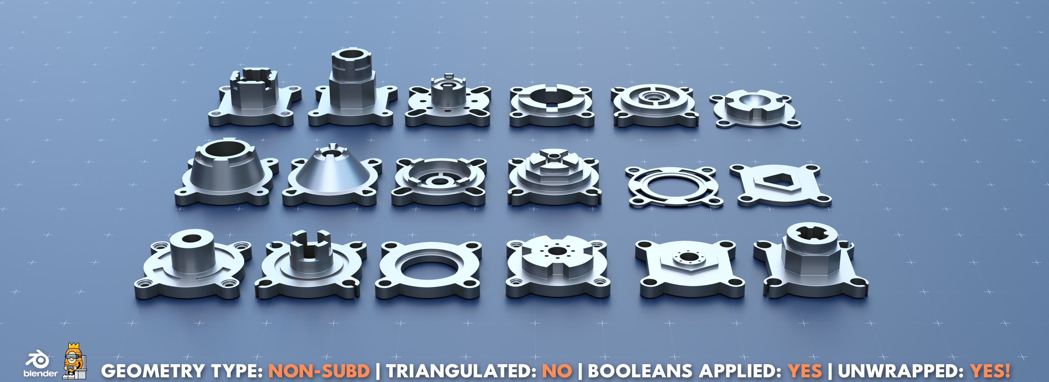 Simple Connector Kitbash Bundle Mega 3D model | CGTrader