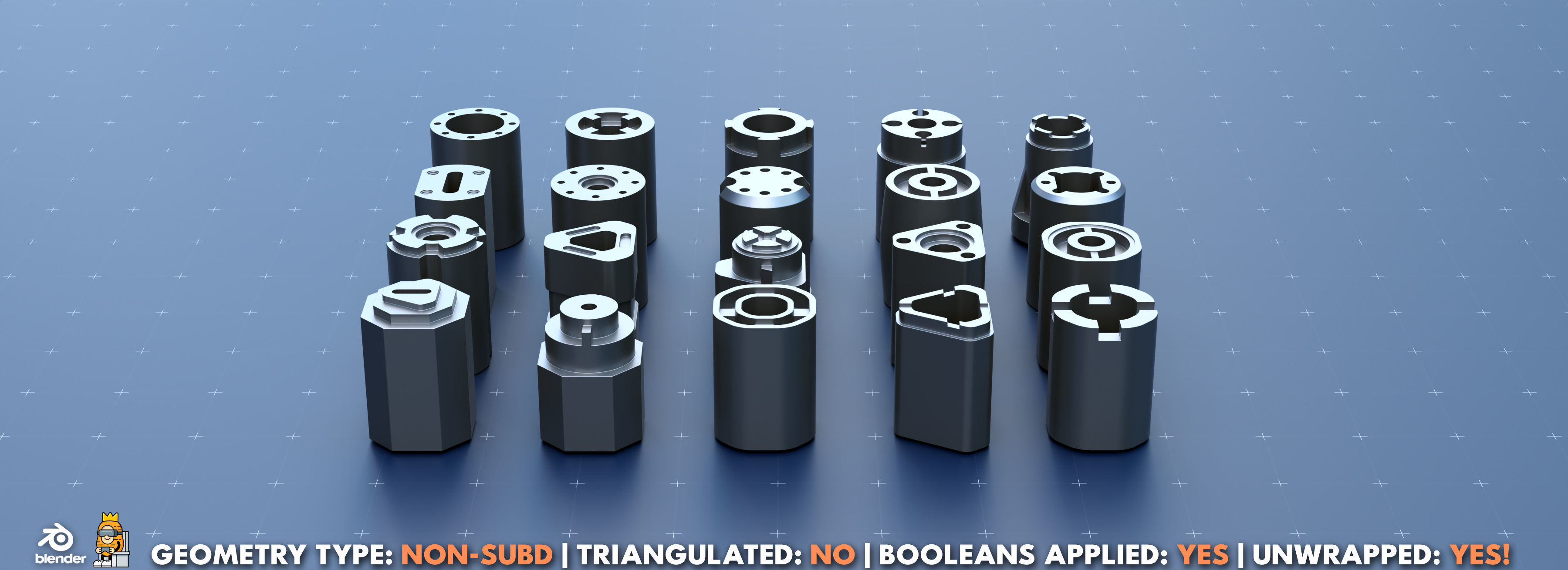 Simple Connector Kitbash Bundle Mega 3D model | CGTrader