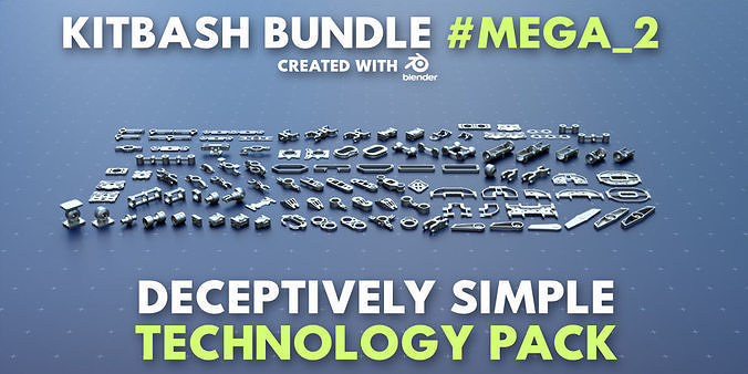 Simple Technology Kitbash Bundle Mega 2 3D model | CGTrader