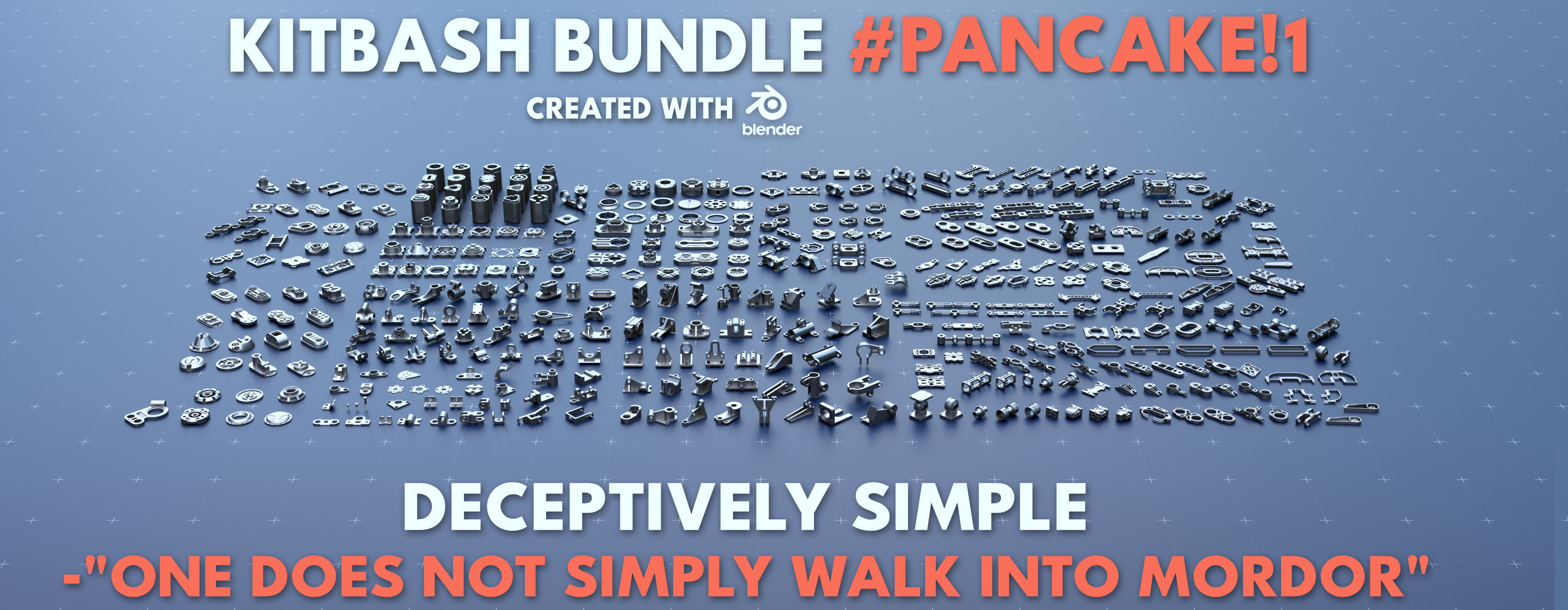 Simple Kitbash Bundle Pancake Pack 420 Models 3D model | CGTrader