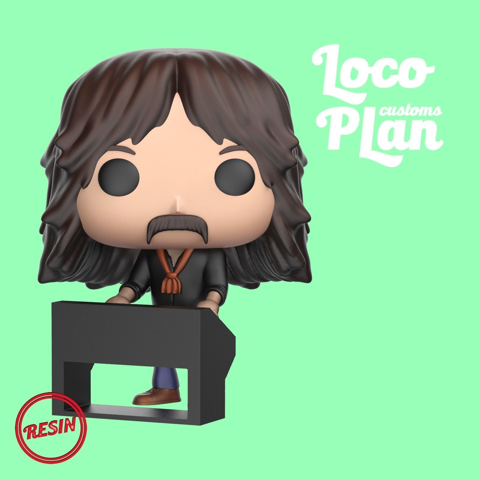 Jon Lord Custom Funko 3D model 3D printable | CGTrader