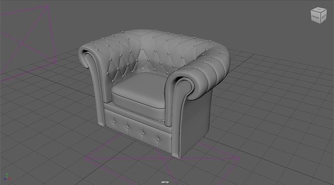 Button Chair 3D model 3D printable | CGTrader