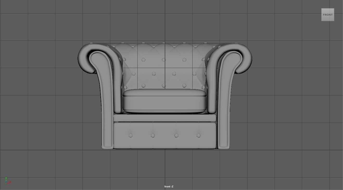 Button Chair 3D model 3D printable | CGTrader